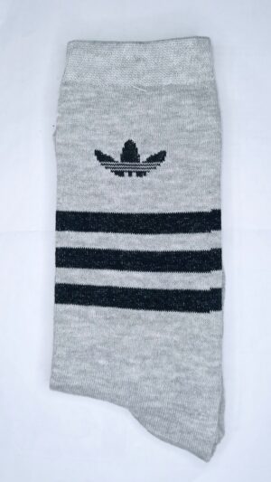 Media Caña Edicion Limitada Marca Adidas Base Gris 3 Lineas Negras ...